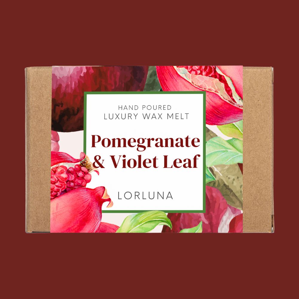 Lorluna Pomegranate & Violet Leaf Luxury Irish Wax Melt | UK Delivery ...