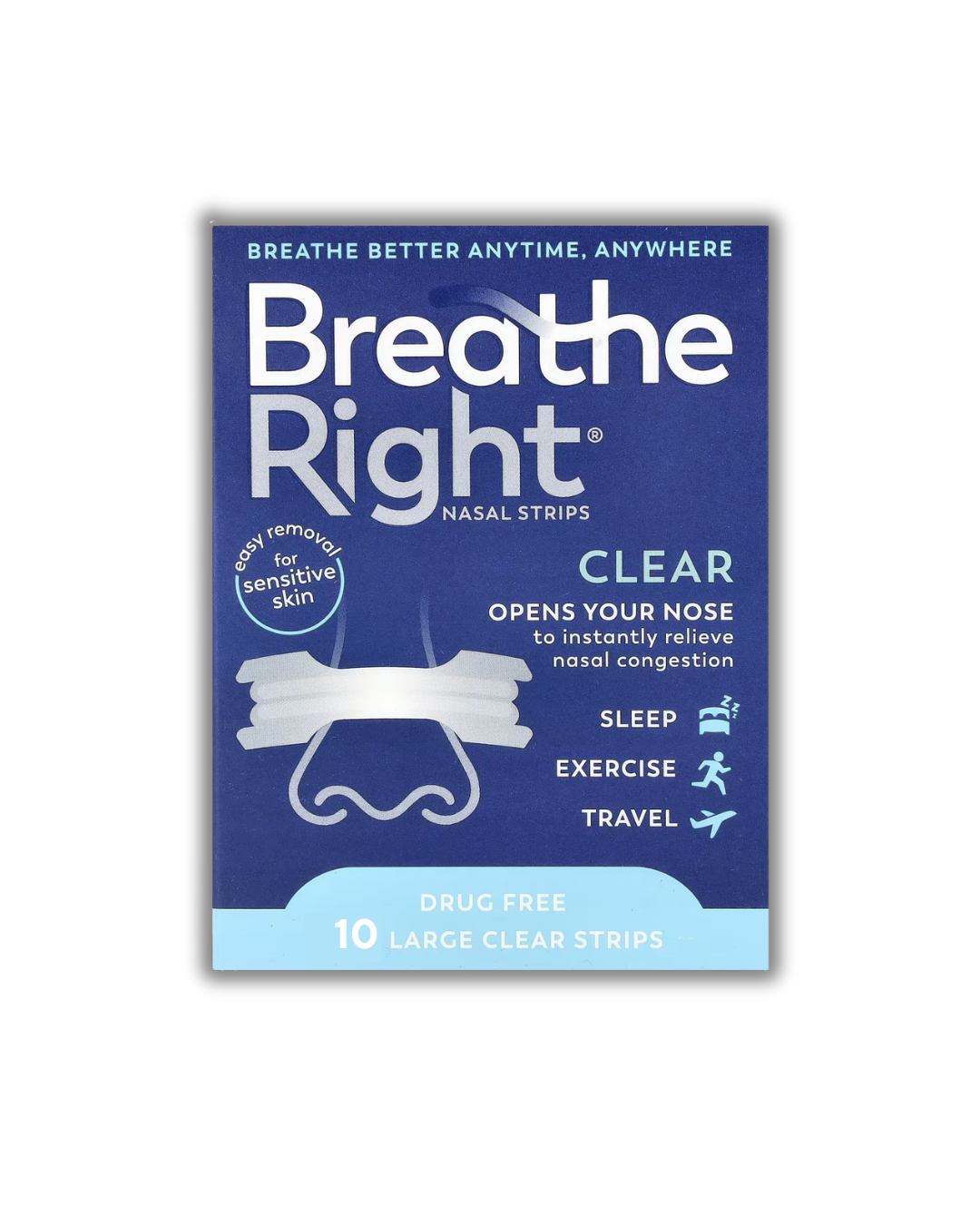 Breathe Right Strips Clear (Large) | Breathe Right Nasal Strips ...