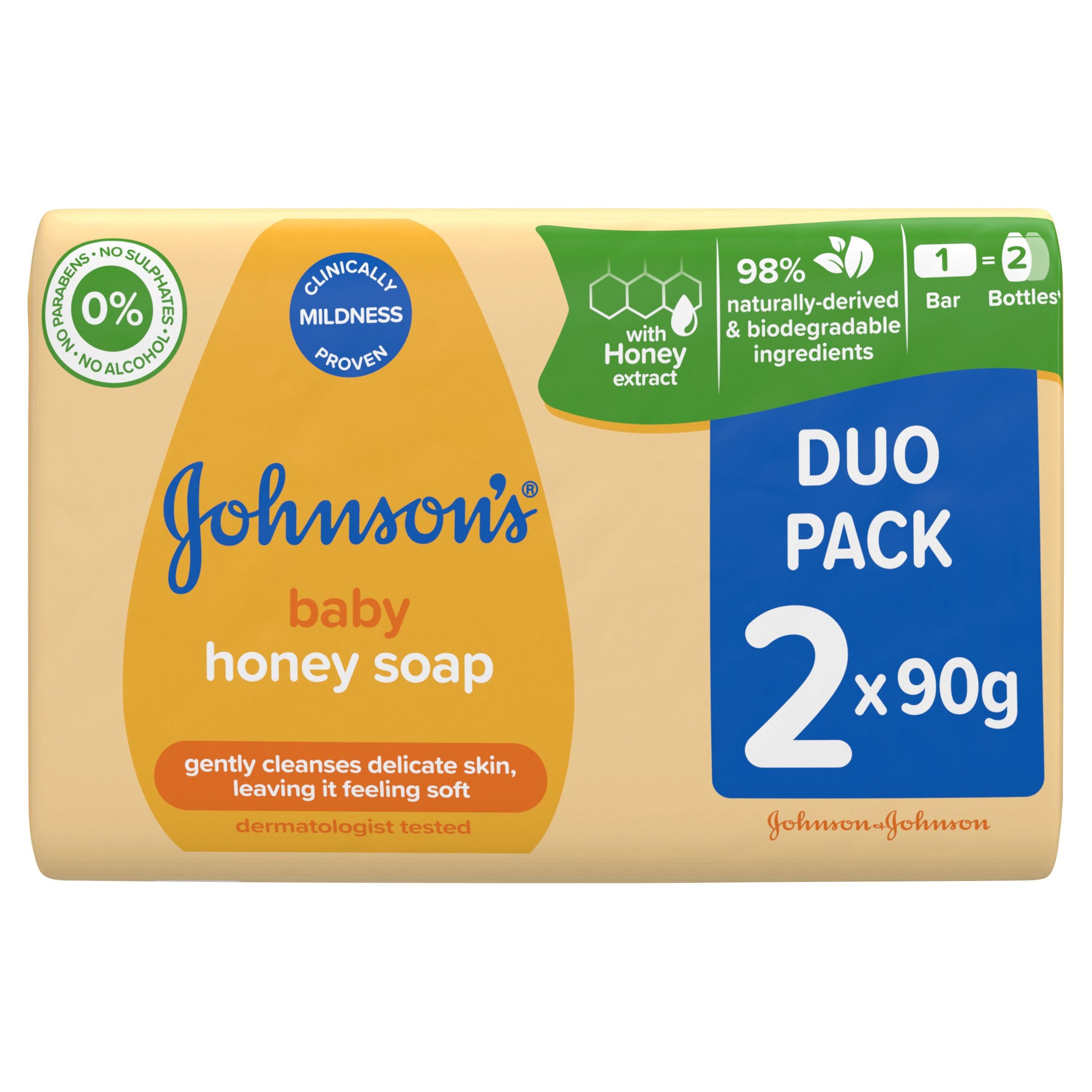 Johnson's Honey Soap Bar - 2 Pack | Free UK Delivery – Kennedy's Pharmacy