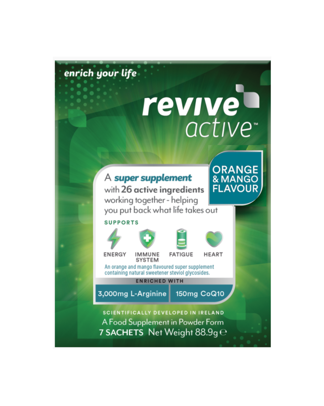 Revive Active Orange & Mango Flavour - 7 Sachets | Official UK Stockist ...