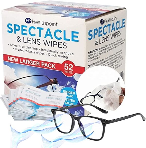 Healthpoint Spectacle and Lens Wipes - 52 Wipes | Free UK Delivery ...